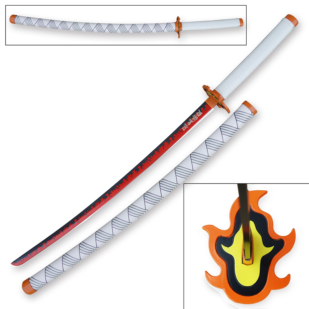 Demon Slayer - Kyojuro Rengoku Red Nichirin Sword Katana Metal