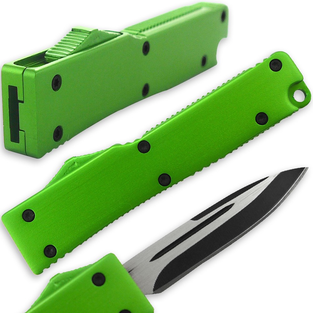 Electrifying California Legal OTF Switchblade Dual Action Knife Green