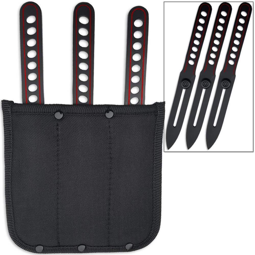 Competition Red Line Thrower Set Knives Precision Throwing Adjustable