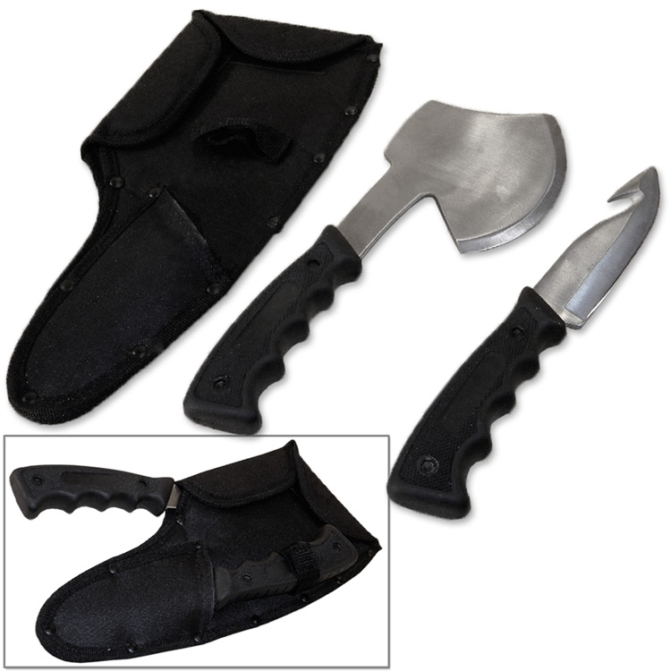 Survival Essentials Knife Axe Hunting Combo Expedition Heavy Dut