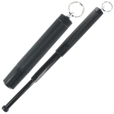 Keychain Tempered Steel Mini Baton Black AZ129BK - Batons