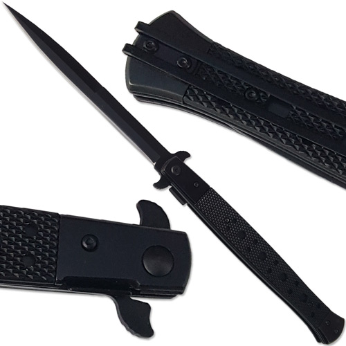 Huge Italian Stiletto Switchblade Style Spring Assist Knife G10 Handle ...