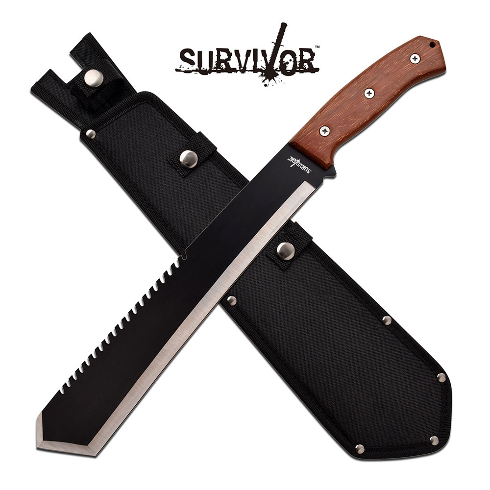 Survivor Saw Back Woodsman Machete