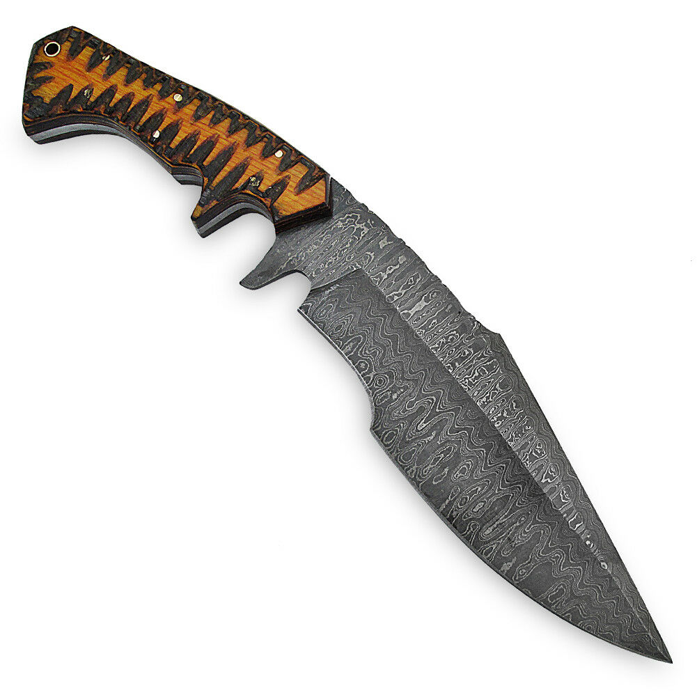 White Deer 1095 HC Steel Viper Damascus Knife Ladder Pattern Limited ...