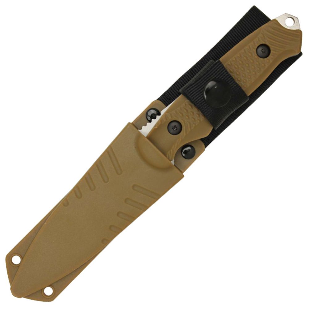 Full Tang Drop Point Tactical Knife Tan