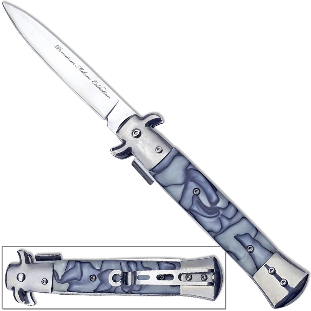 Premium Milano Collection Stiletto Switchblade Knife Spring Assist ...