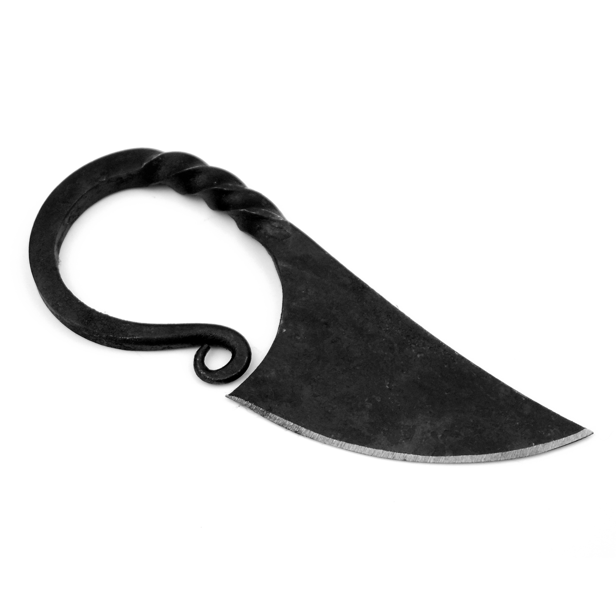 Medieval Hand Forged Scandinavian Pocket Neck Knife Brown Sheath