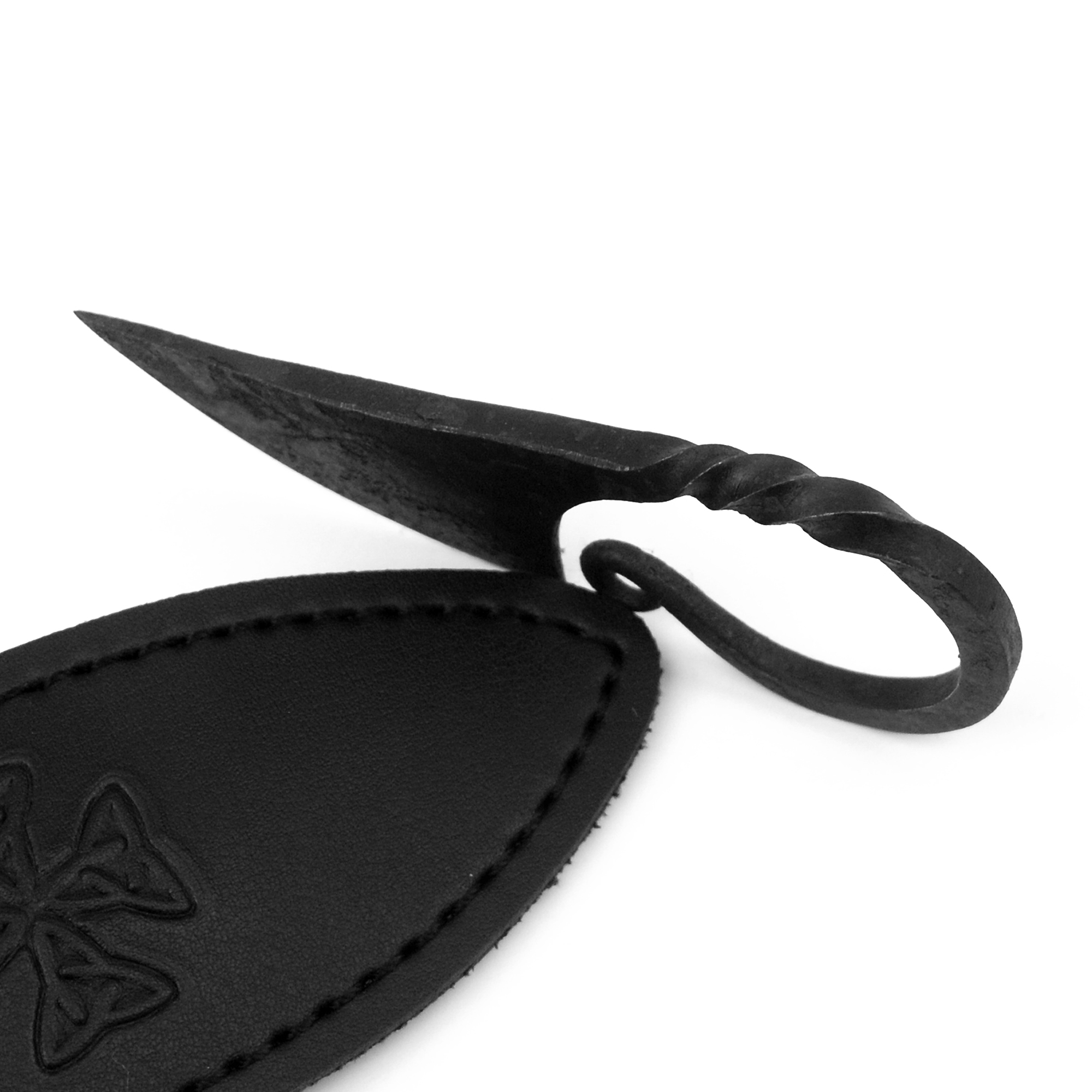 Medieval Hand Forged Scandinavian Pocket Neck Knife Black Sheath