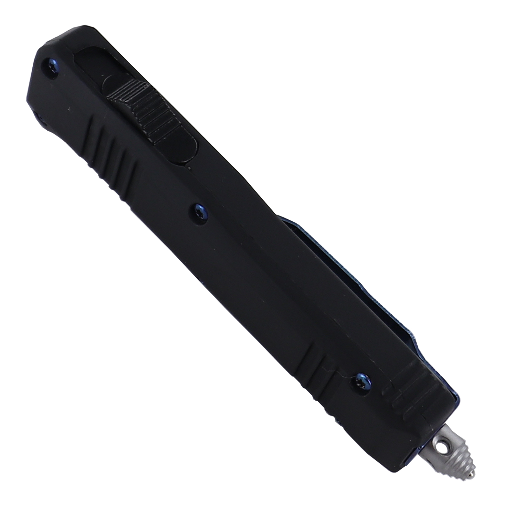 Touch of Sapphire Damascus Steel Mini Automatic OTF Switchblade Knife