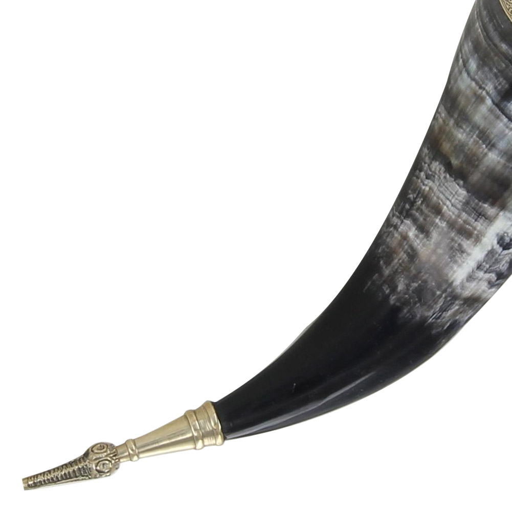 Fenrir Viking Handmade Warrior Drinking Horn Stand Set