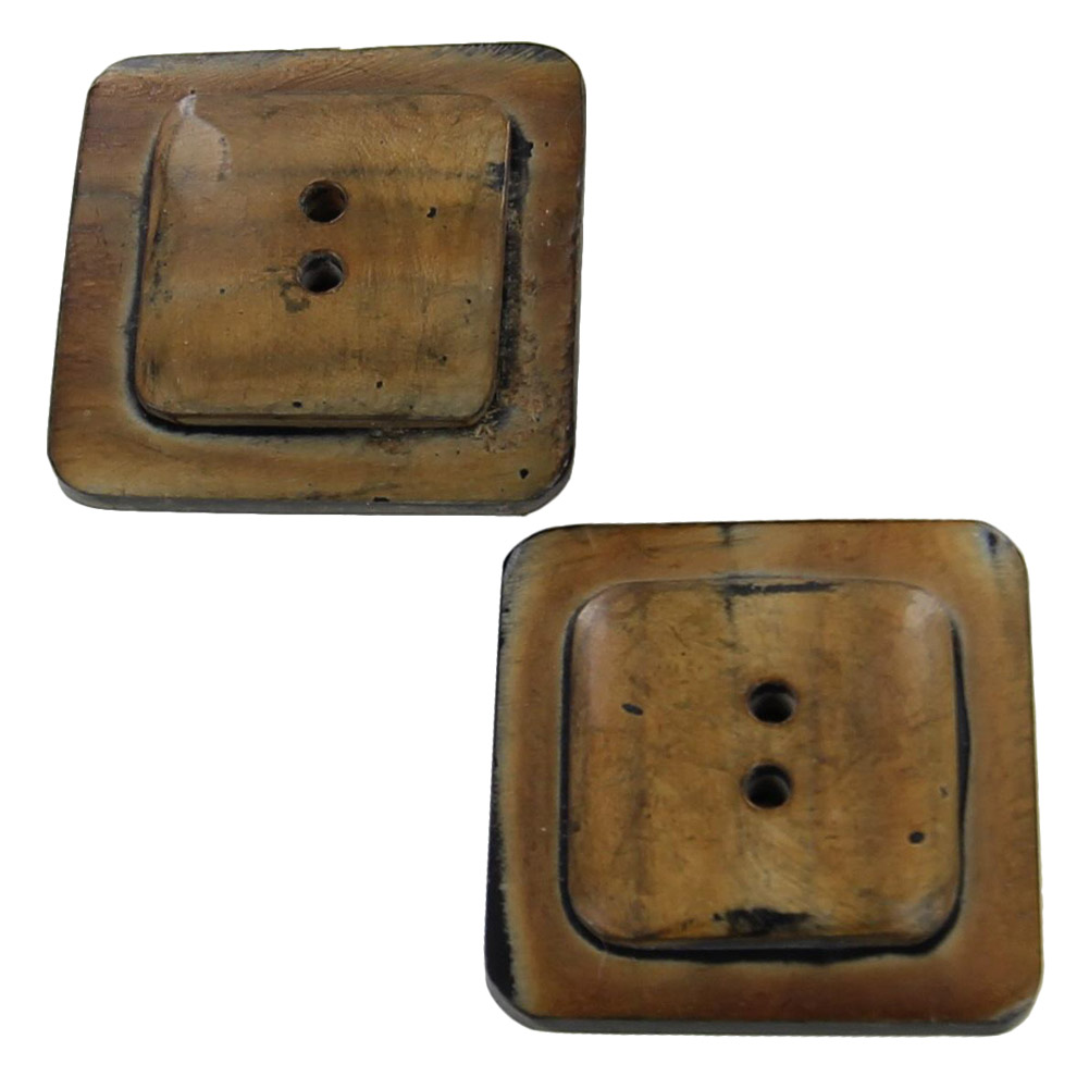 Four Corners Hand Crafted 2 Hole Horn Button Set