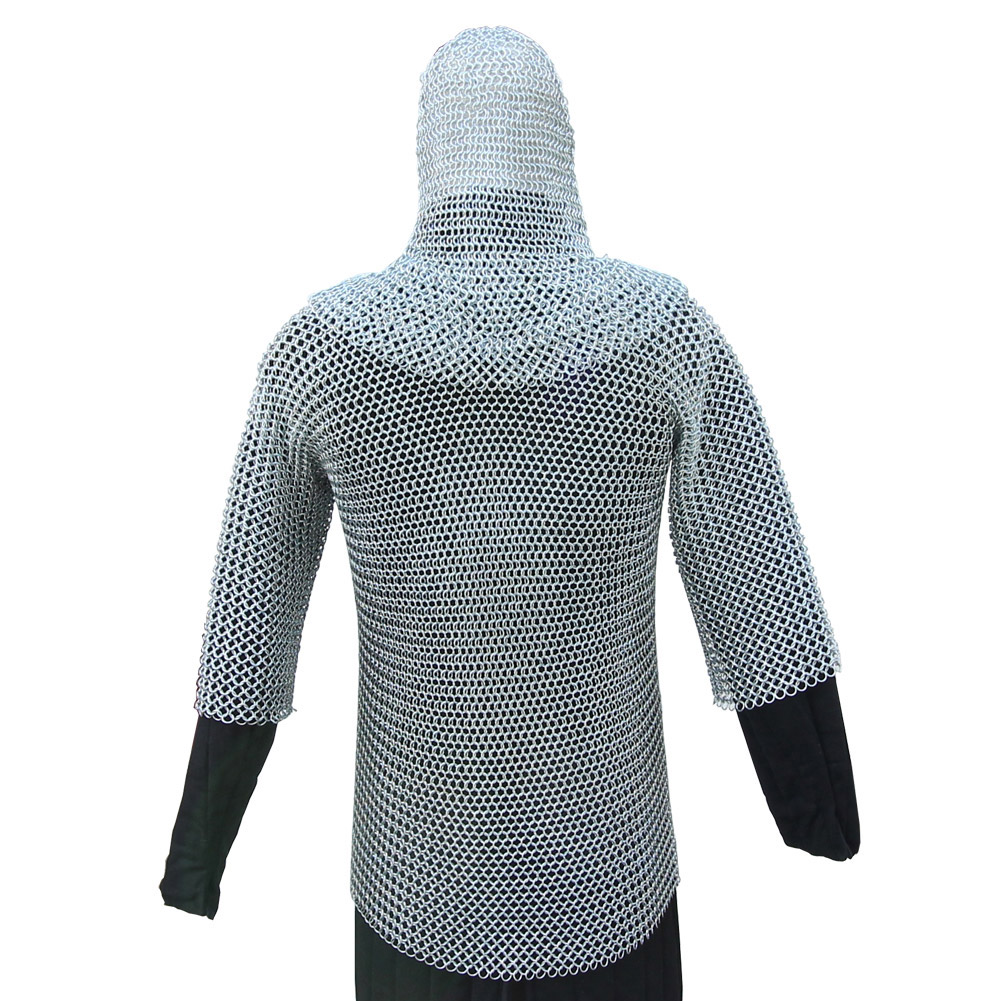 Functional 16g Chainmail Armor with Coif Set