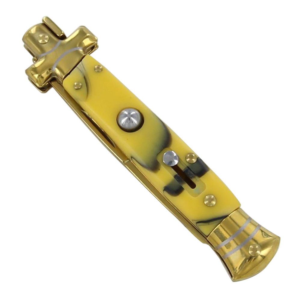 Italian Milano Gold Finger Automatic Stiletto Switchblade