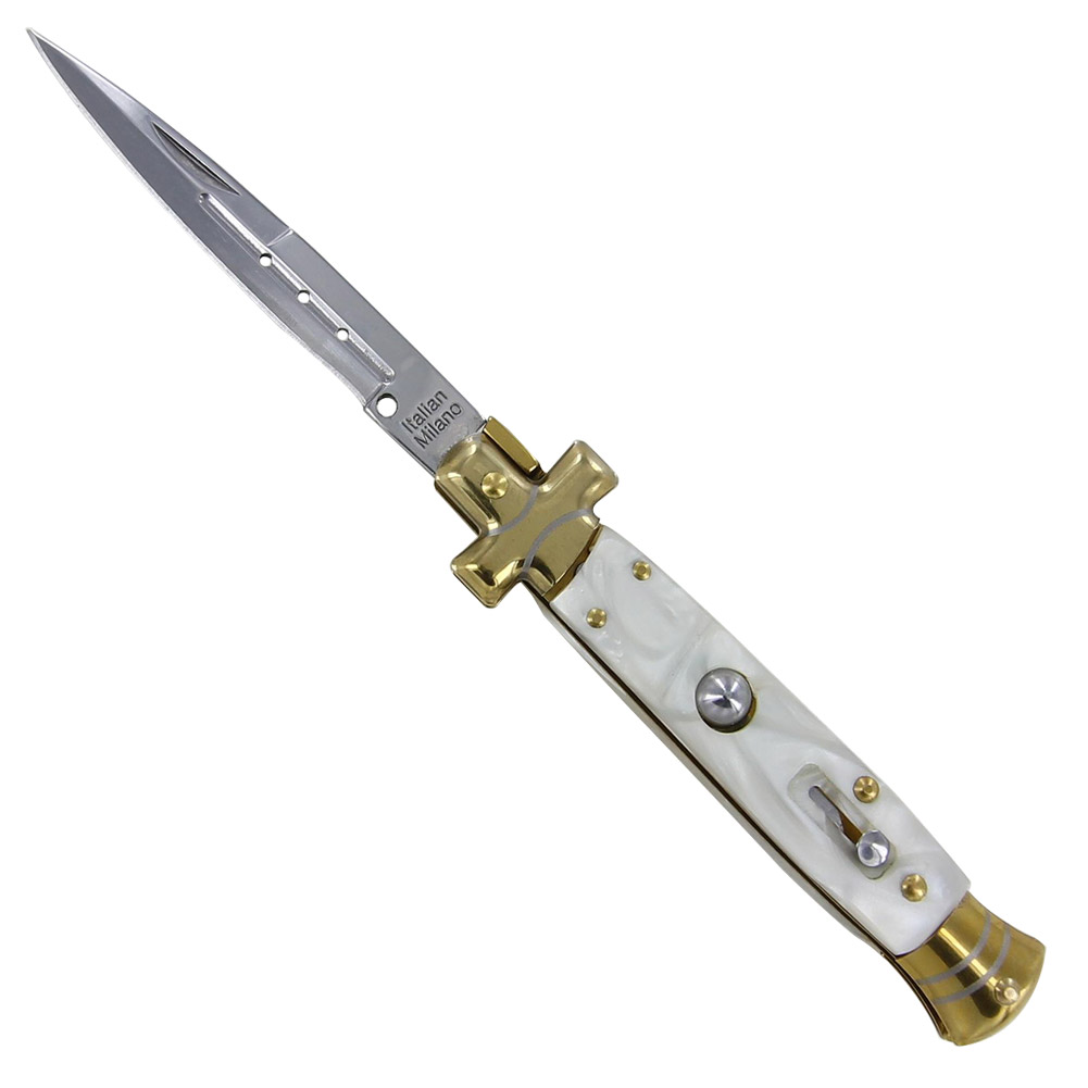 Italian Milano Marble Slab Automatic Stiletto Switchblade