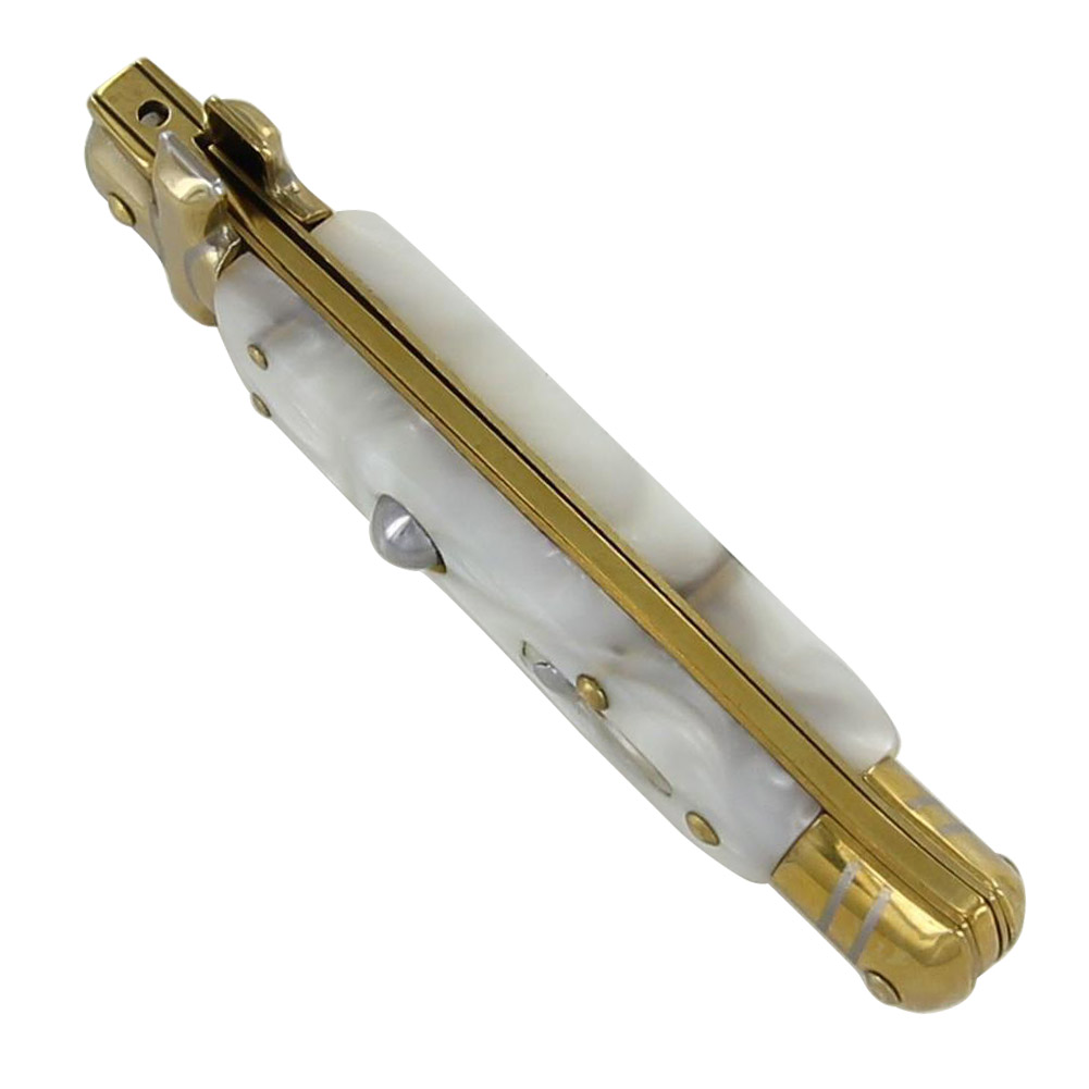 Italian Milano Marble Slab Automatic Stiletto Switchblade