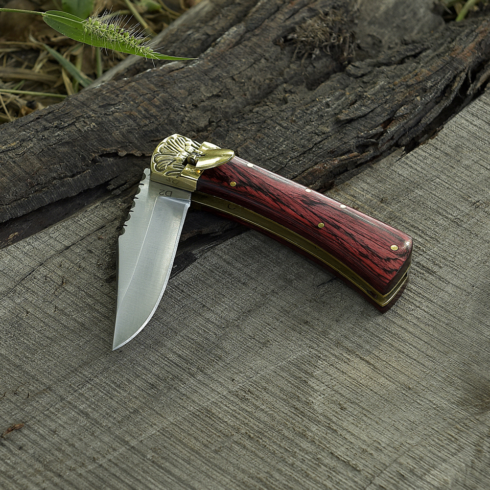 Automatic Lever Lock Sedona Red Knife