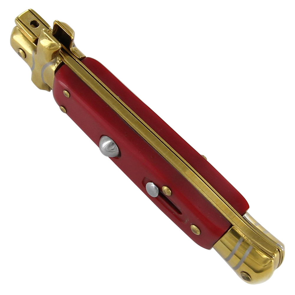 Automatic Sentinel Red Stiletto Switchblade Knife